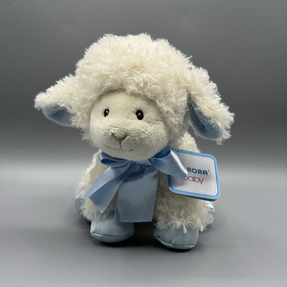 Aurora | Toys | Aurora Baby Blessings Lamb White Blue Sheep Plush Baby ...